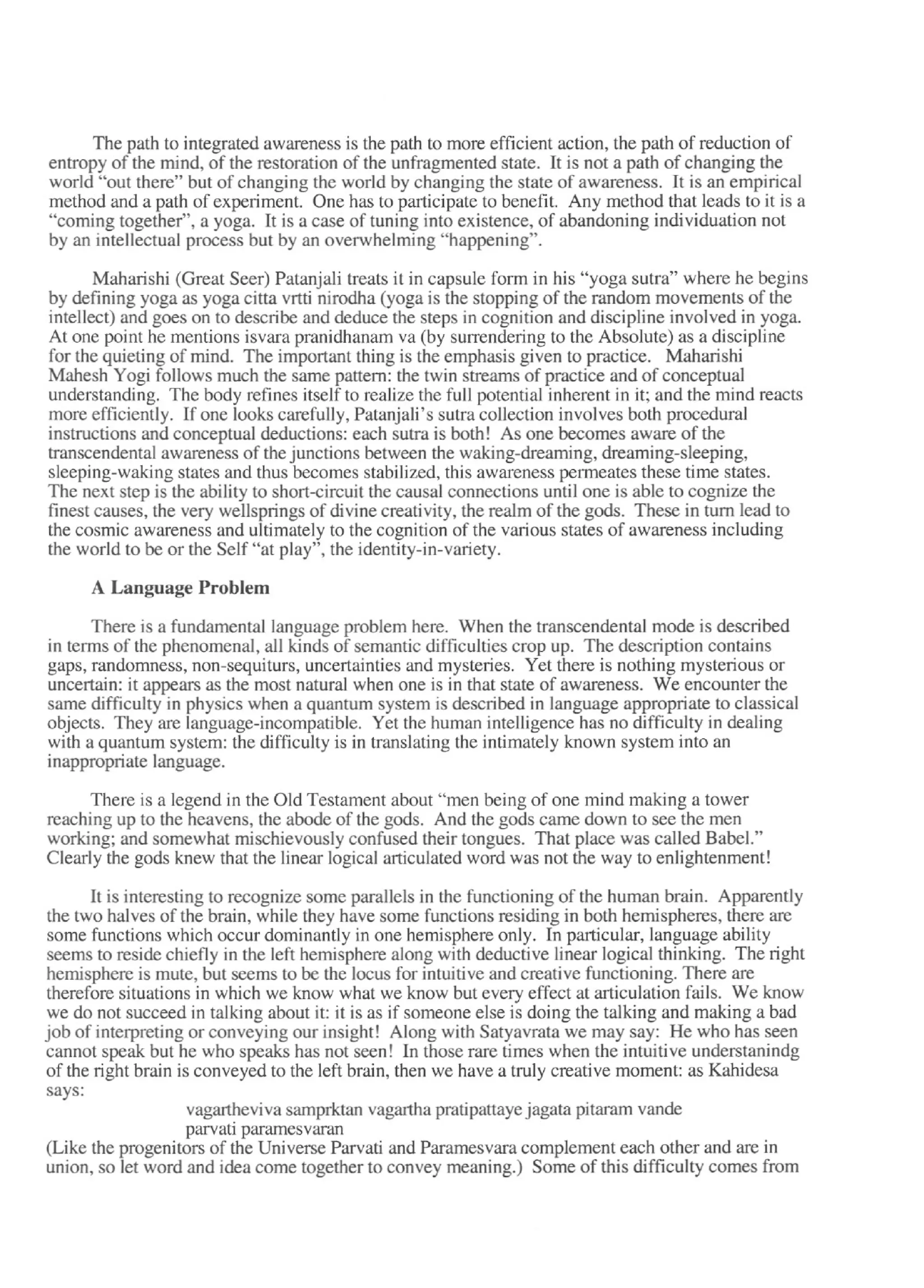 Physics as a spiritual discipline george sudarshan | PDF