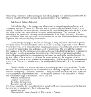 Physics as a spiritual discipline george sudarshan | PDF