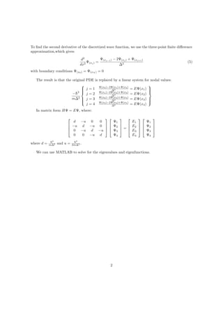 Numerical solution of the Schr¨odinger equation | PDF
