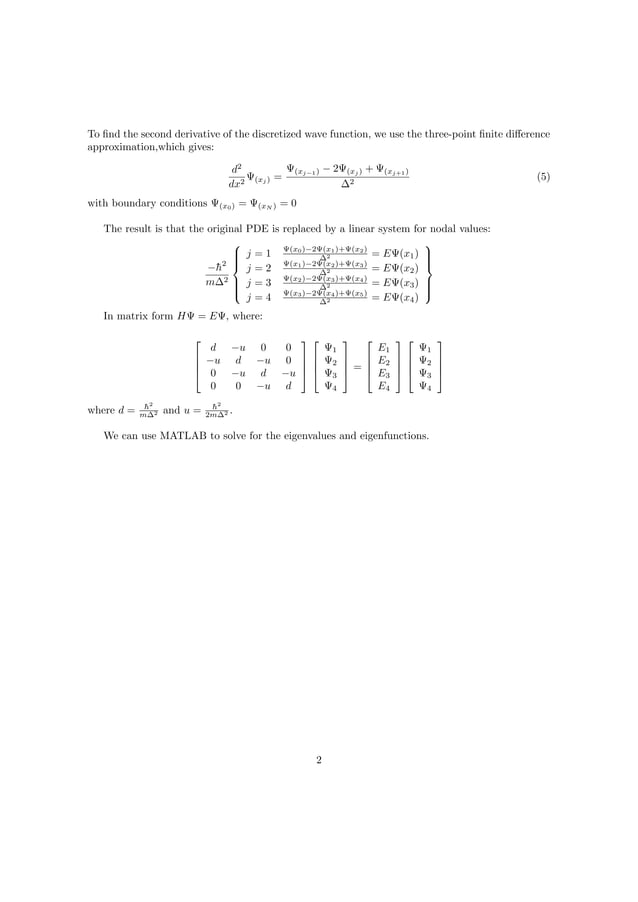 Numerical solution of the Schr¨odinger equation | PDF