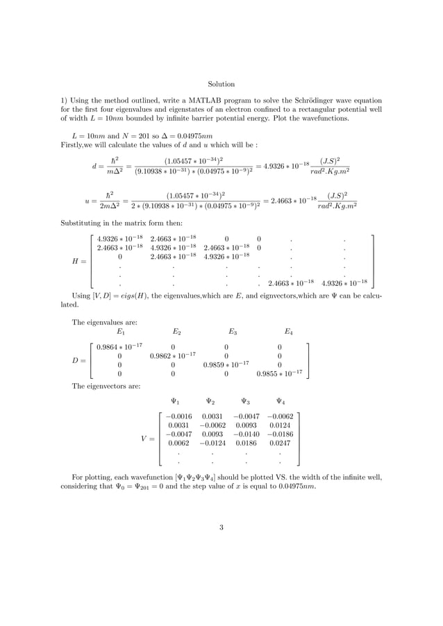 Numerical solution of the Schr¨odinger equation | PDF