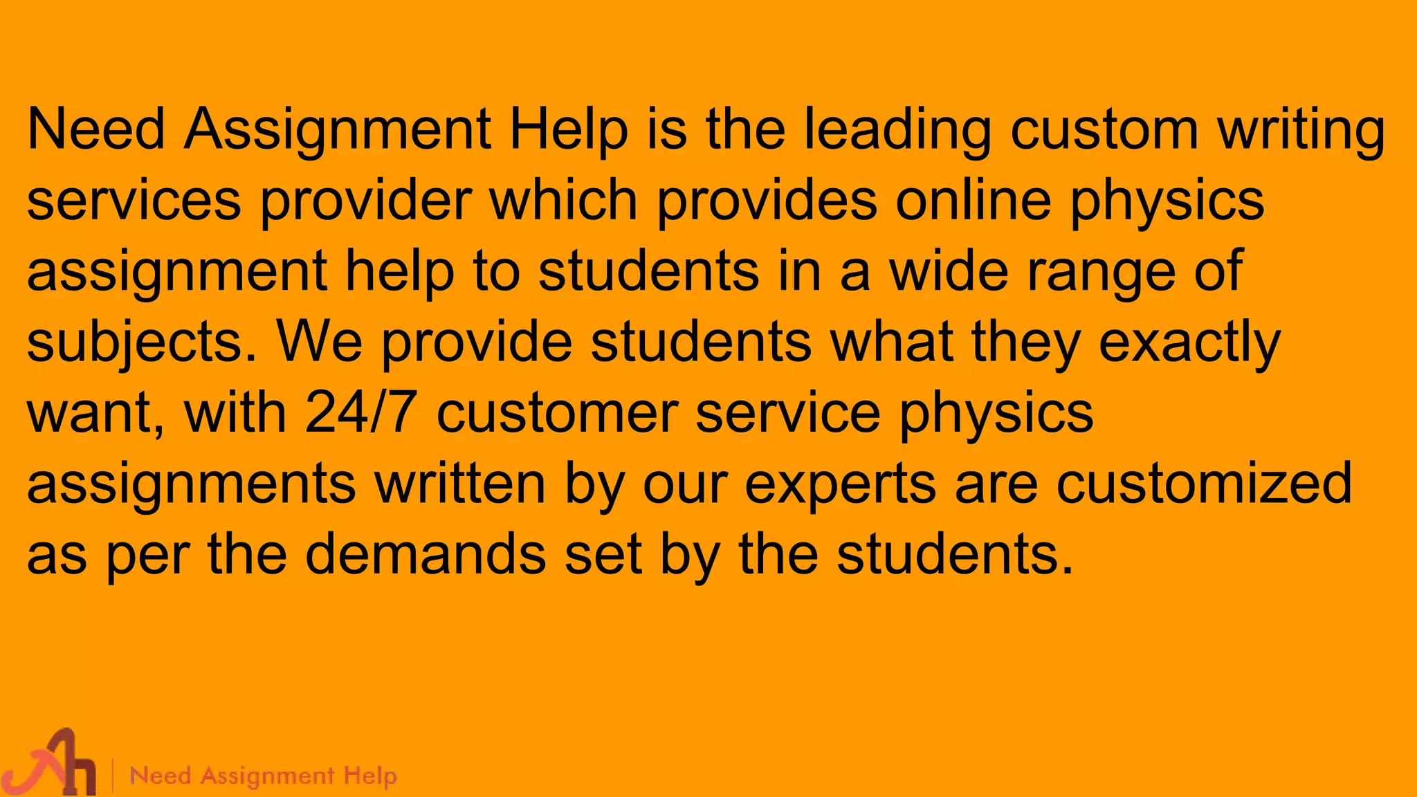 Physics Assignment Help Ppt