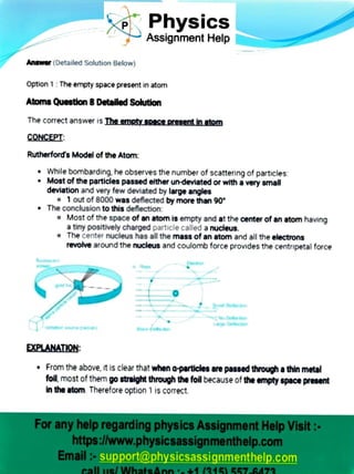physics assignment help- Atoms | PDF