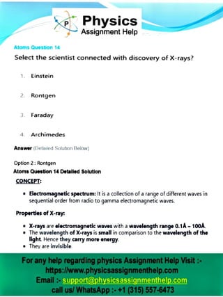 physics assignment help- Atoms | PDF