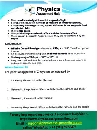 physics assignment help- Atoms | PDF