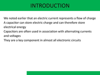 Physics capacitors w11-l23 | PPTX
