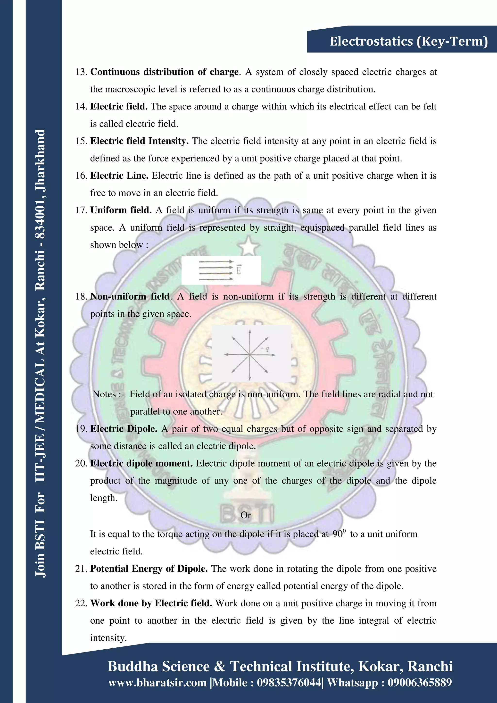 IIT-JEE : Electrostatic | PDF