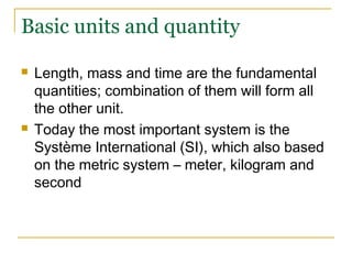 Physics – Unit and Measurement | PPT