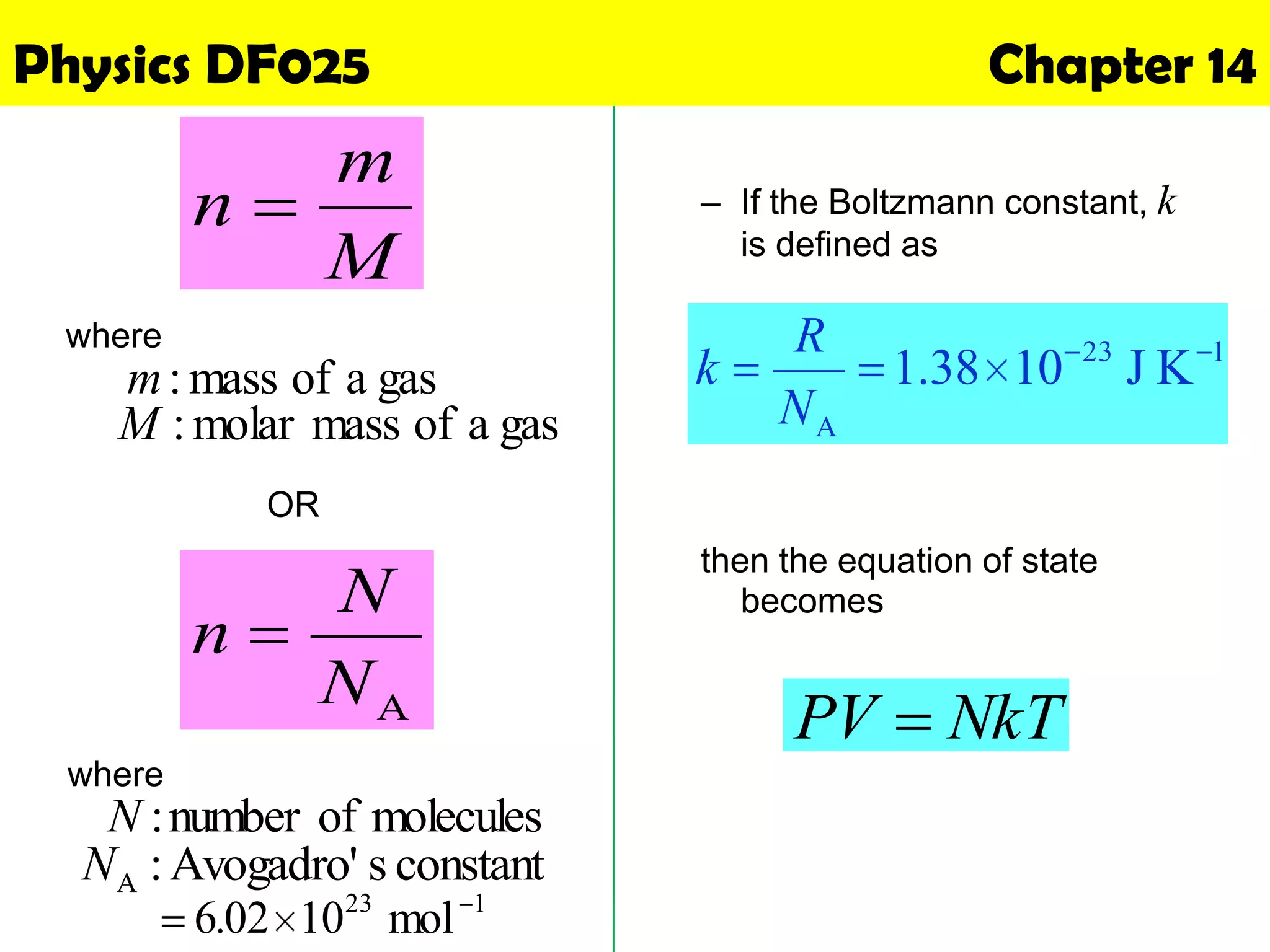 Physics Chapter 14- Kinetic Theory of Gases | PPTX