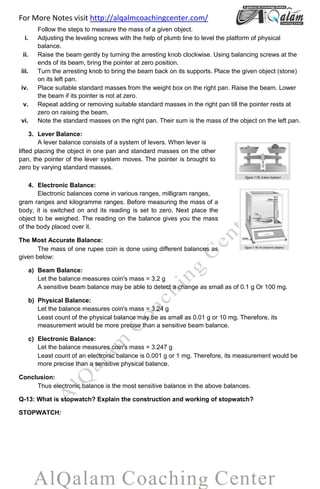 Physics chapter 1 9th | PDF