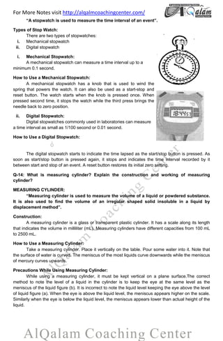 Physics chapter 1 9th | PDF