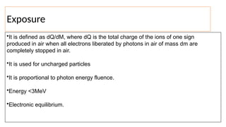 Measurement of absorbed dose part 1 in radiation physics | PPTX