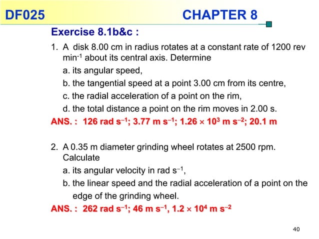 Physics Chapter 8- Rotational of a Rigid Body | PPTX