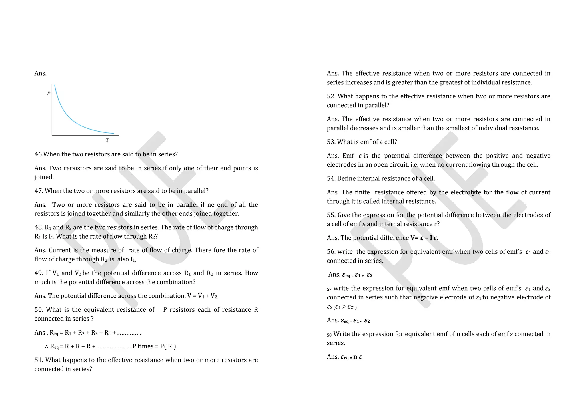 Physics Chapter wise important questions II PUC | PDF