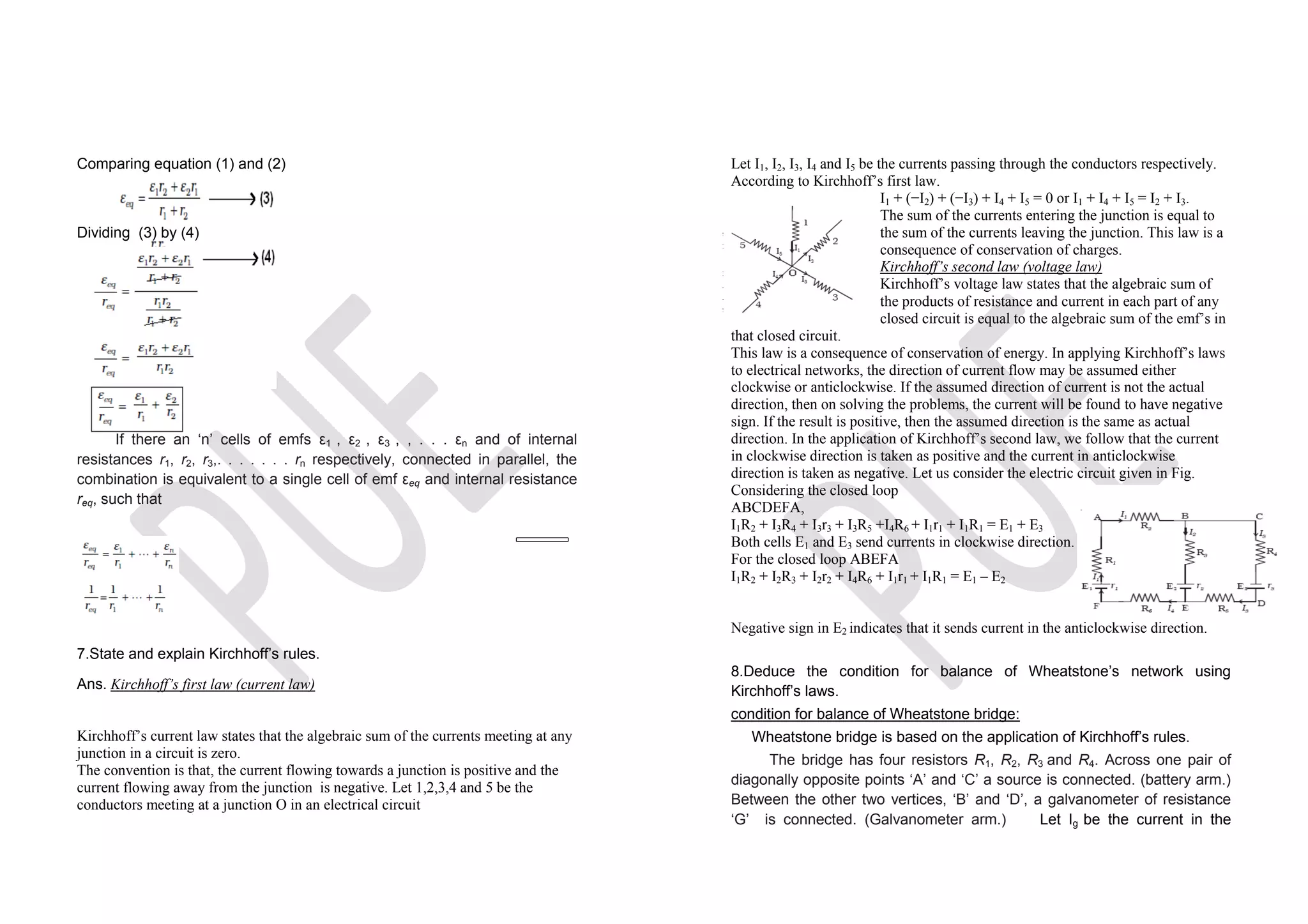 Physics Chapter wise important questions II PUC | PDF
