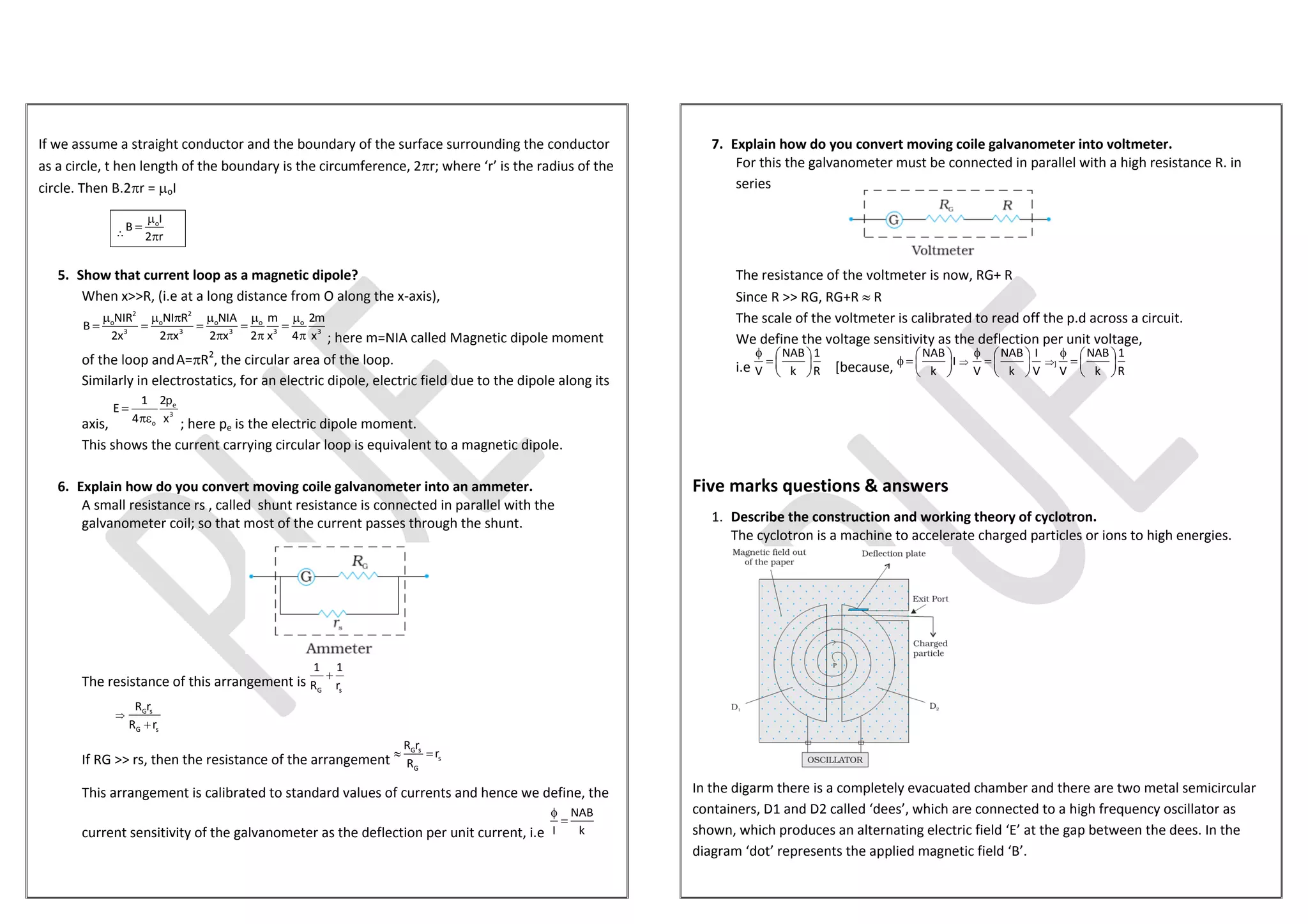 Physics Chapter wise important questions II PUC | PDF