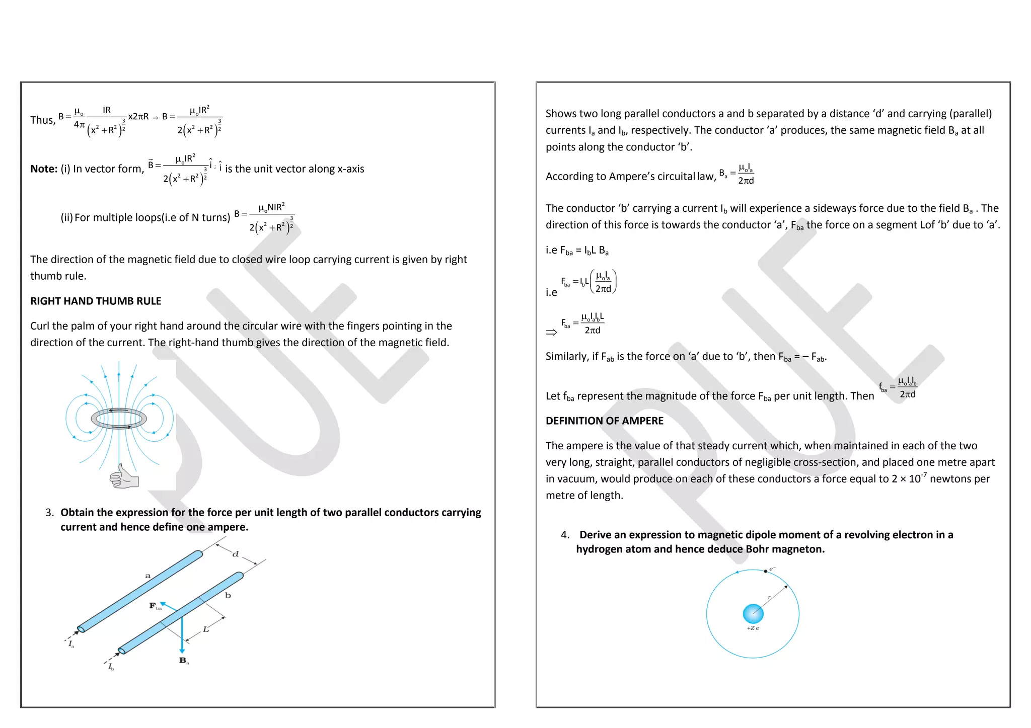 Physics Chapter wise important questions II PUC | PDF