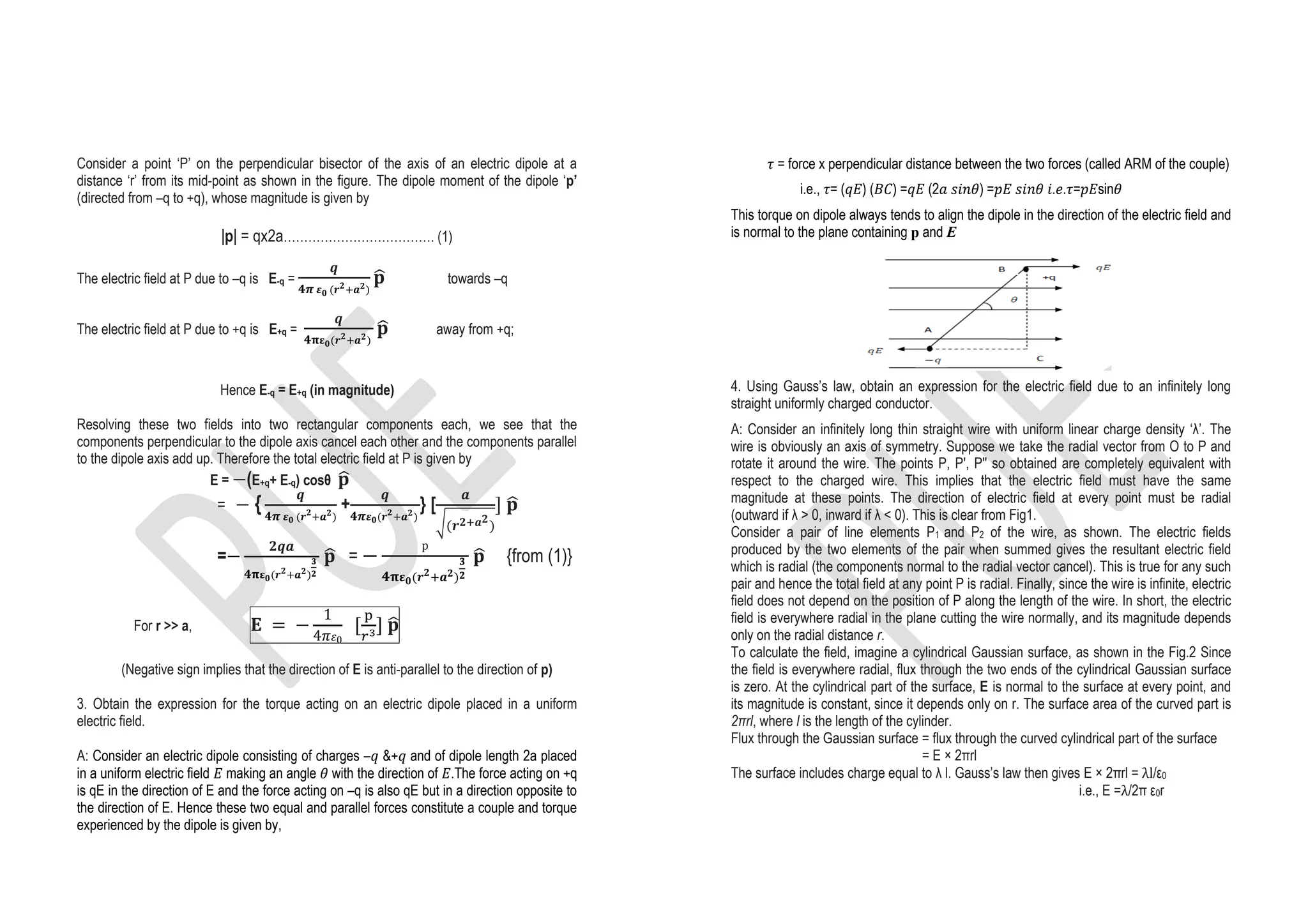 Physics Chapter wise important questions II PUC | PDF