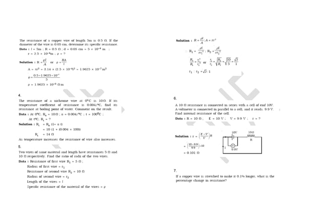 Physics Chapter wise important questions II PUC | PDF | Physics | Science