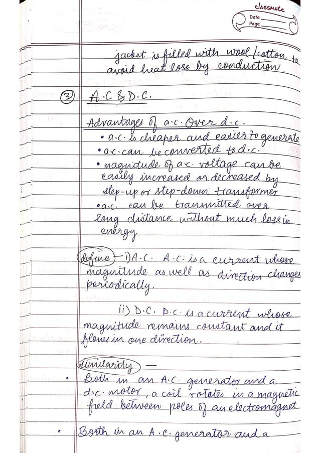 ICSE Physics Class X Handwritten Notes | PDF