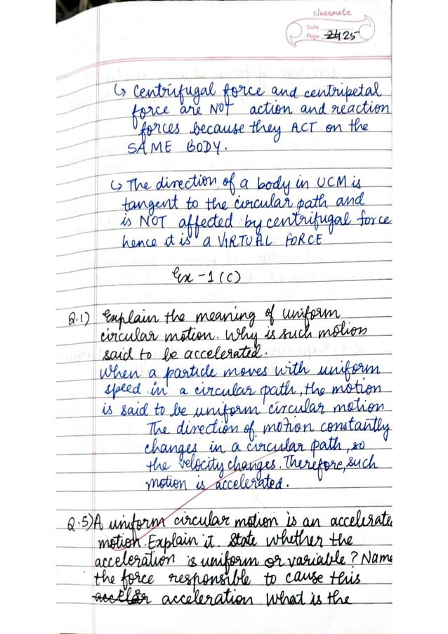 ICSE Physics Class X Handwritten Notes | PDF | Physics | Science