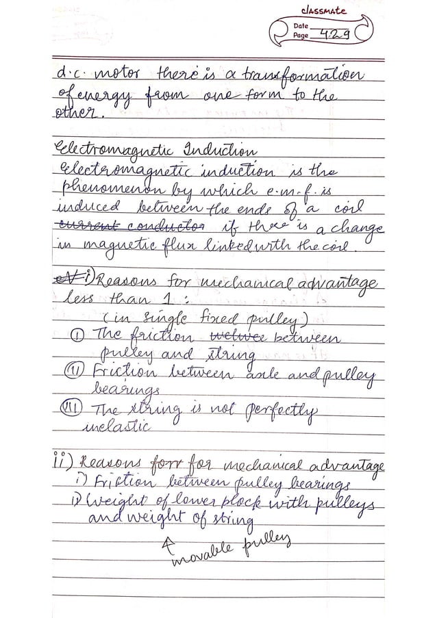 ICSE Physics Class X Handwritten Notes | PDF