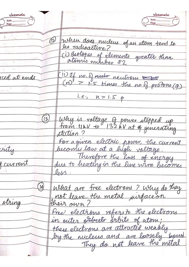 ICSE Physics Class X Handwritten Notes | PDF