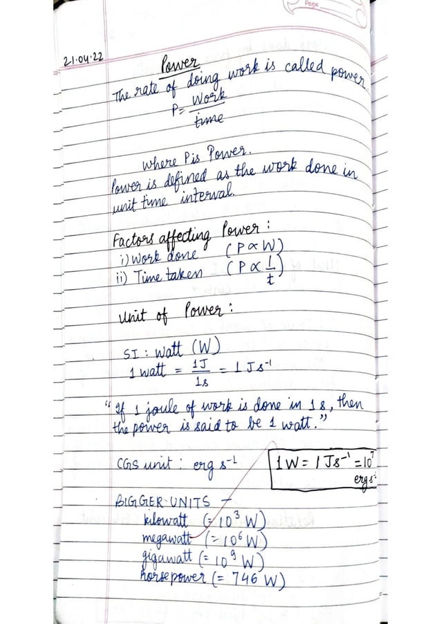 ICSE Physics Class X Handwritten Notes | PDF | Physics | Science