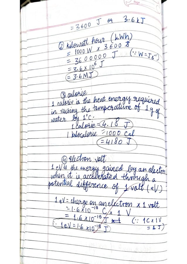 ICSE Physics Class X Handwritten Notes | PDF | Physics | Science