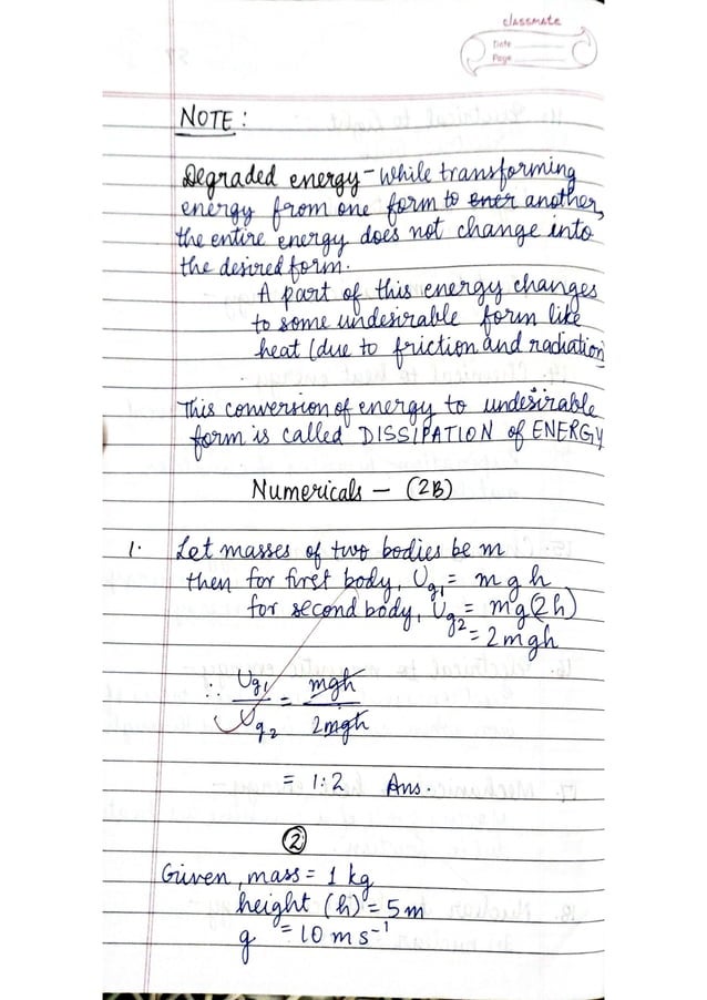 ICSE Physics Class X Handwritten Notes | PDF