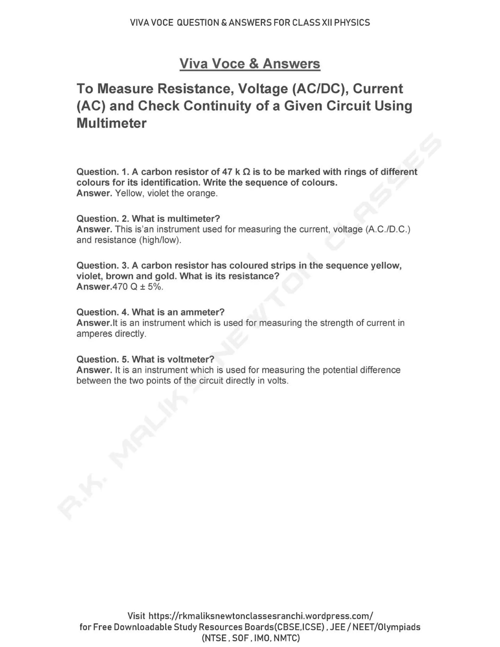 Physics Class XII Viva Voce .pdf