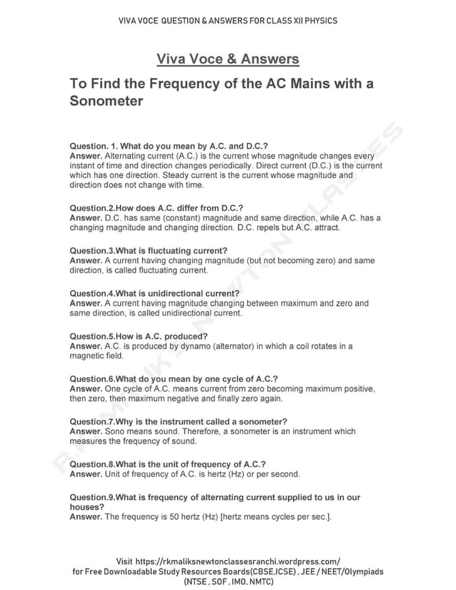 Physics Class XII Viva Voce .pdf