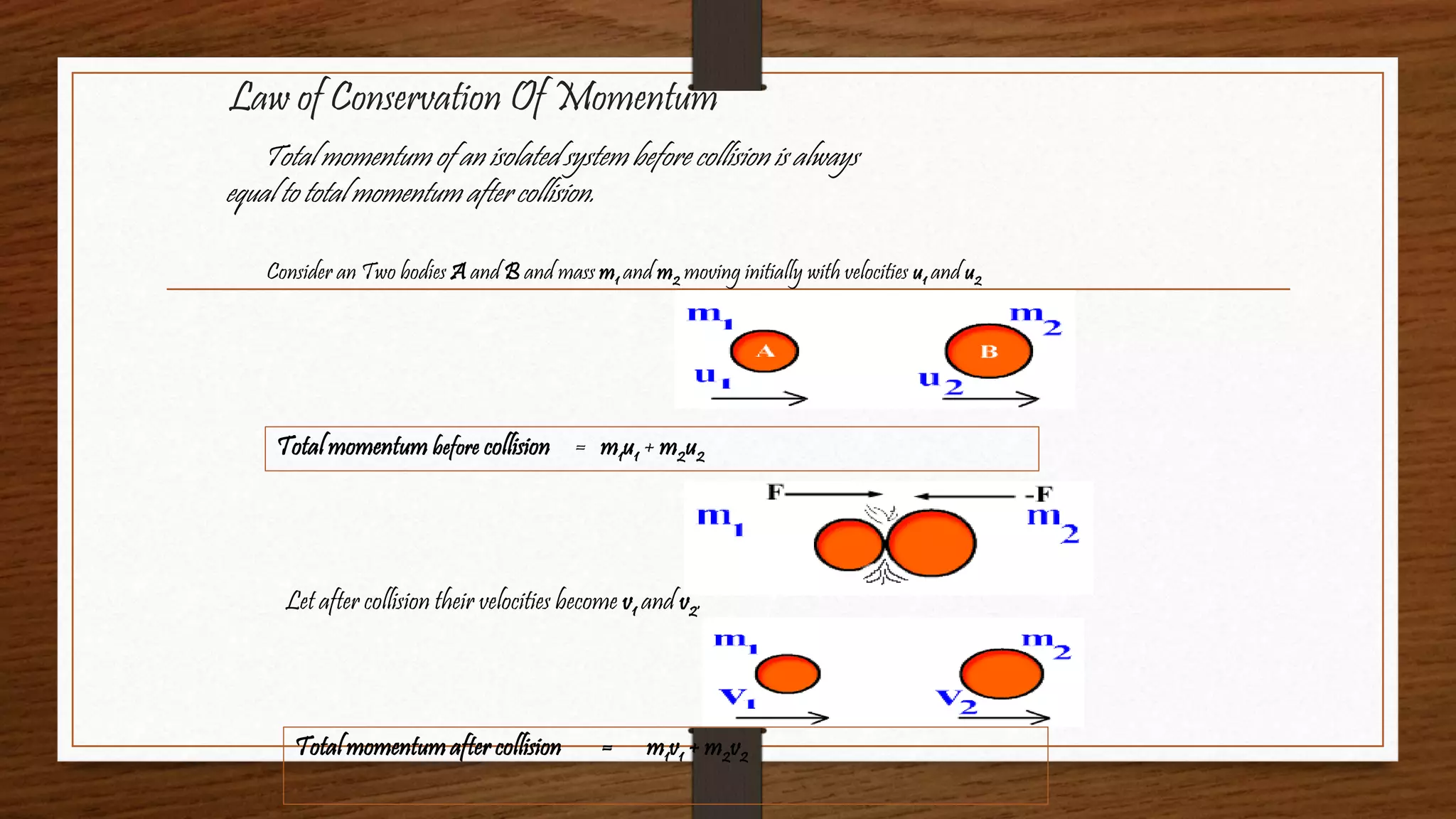 Physics conservation of momentum | PPTX