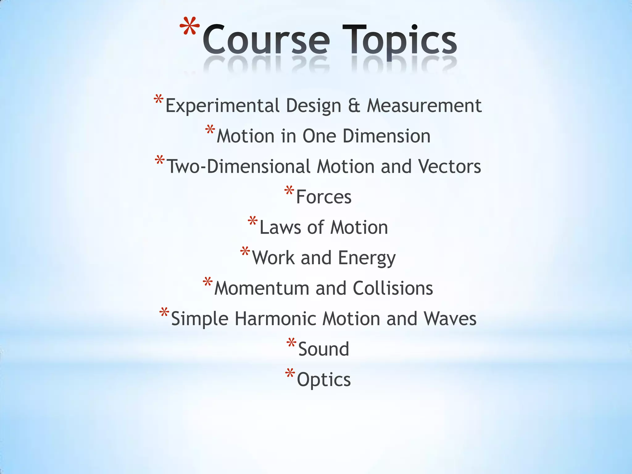 Physics course introduction | PPTX