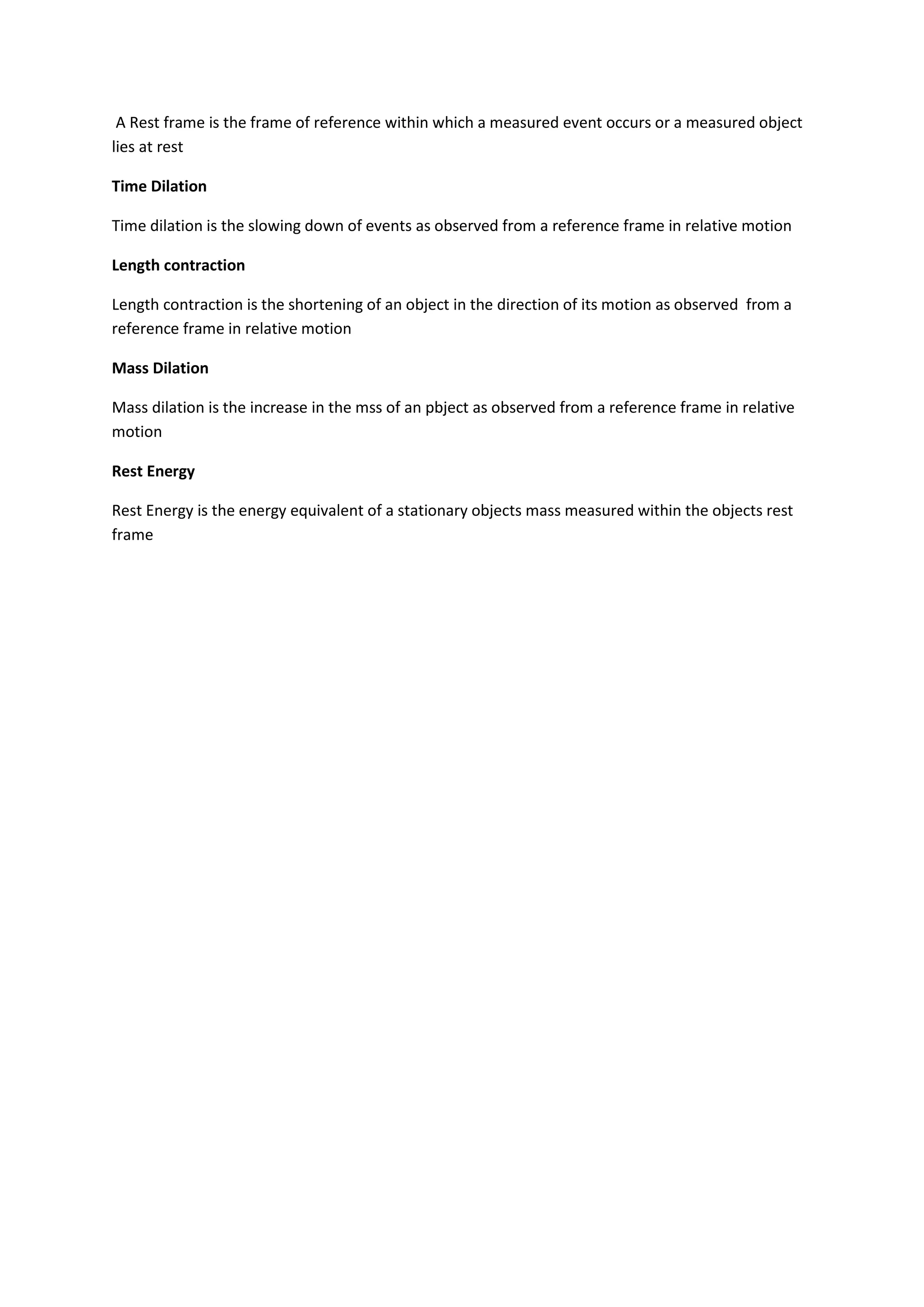 Physics definitions | DOCX