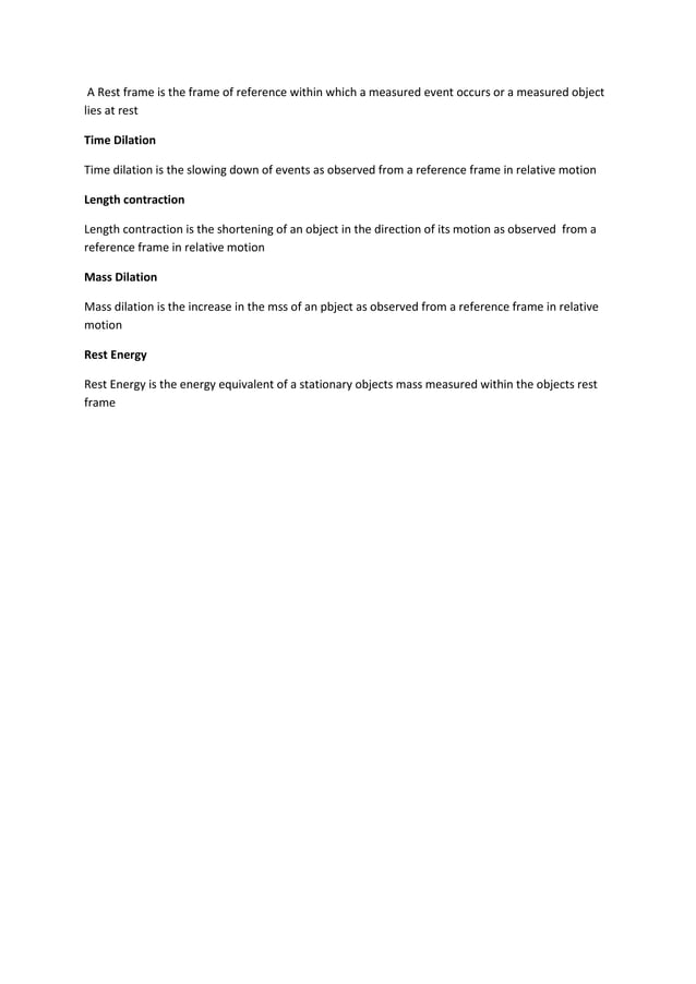 Physics definitions | DOCX