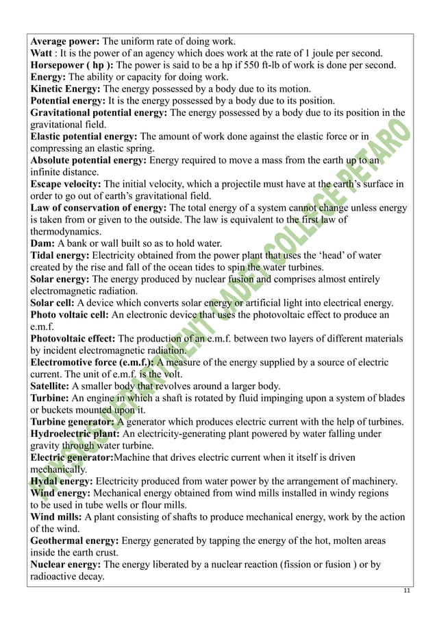 Physics definitions | PDF