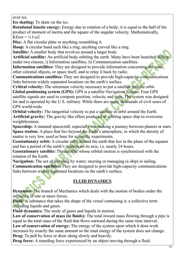 Physics definitions | PDF