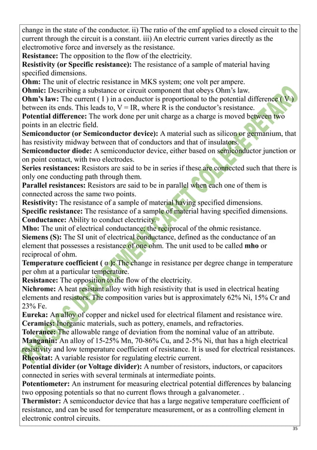 Physics definitions | PDF