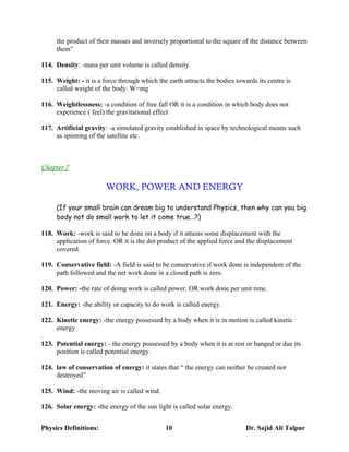 Definitions of 250 Physics terms | DOC