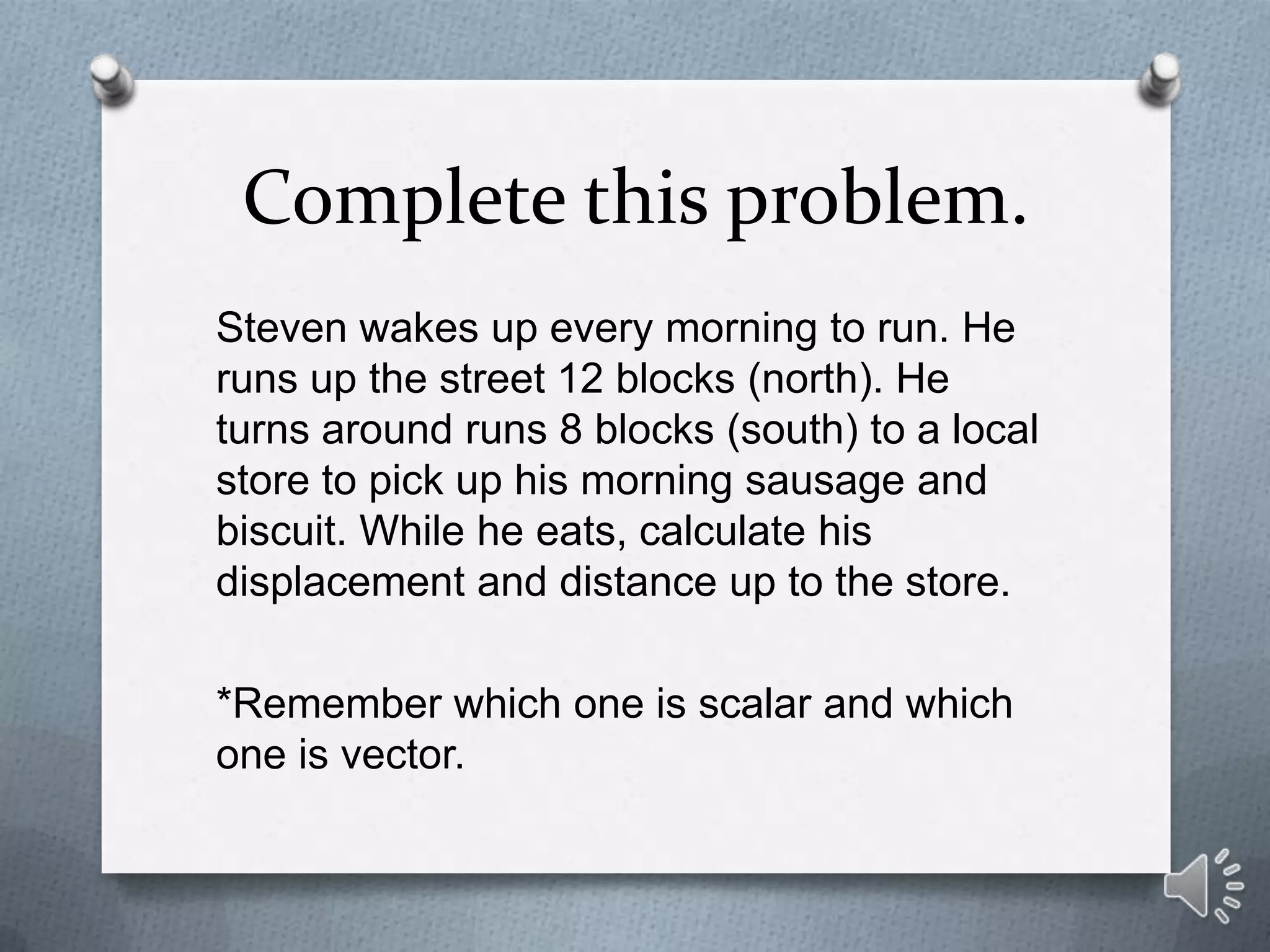 Physics (displacement, distance, speed, velocity) 1 d | PPTX