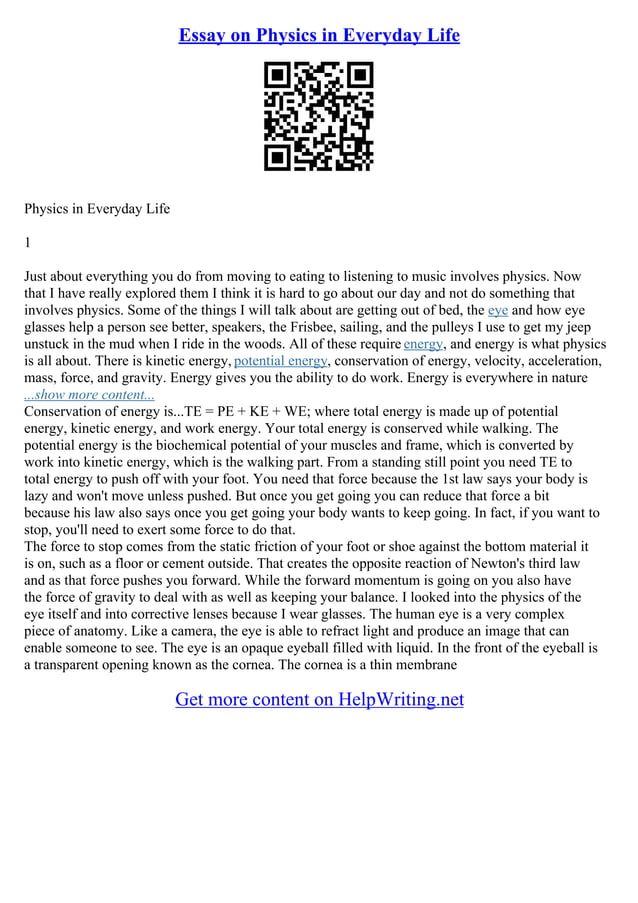 Physics Essay Topics | PDF