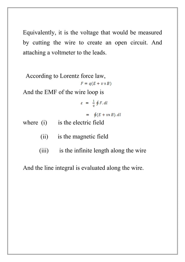 Physics project file on emi | DOC
