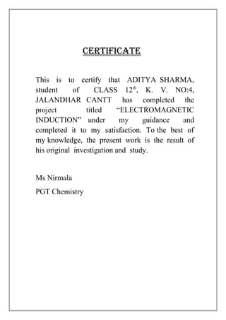 Physics project file on emi | DOC