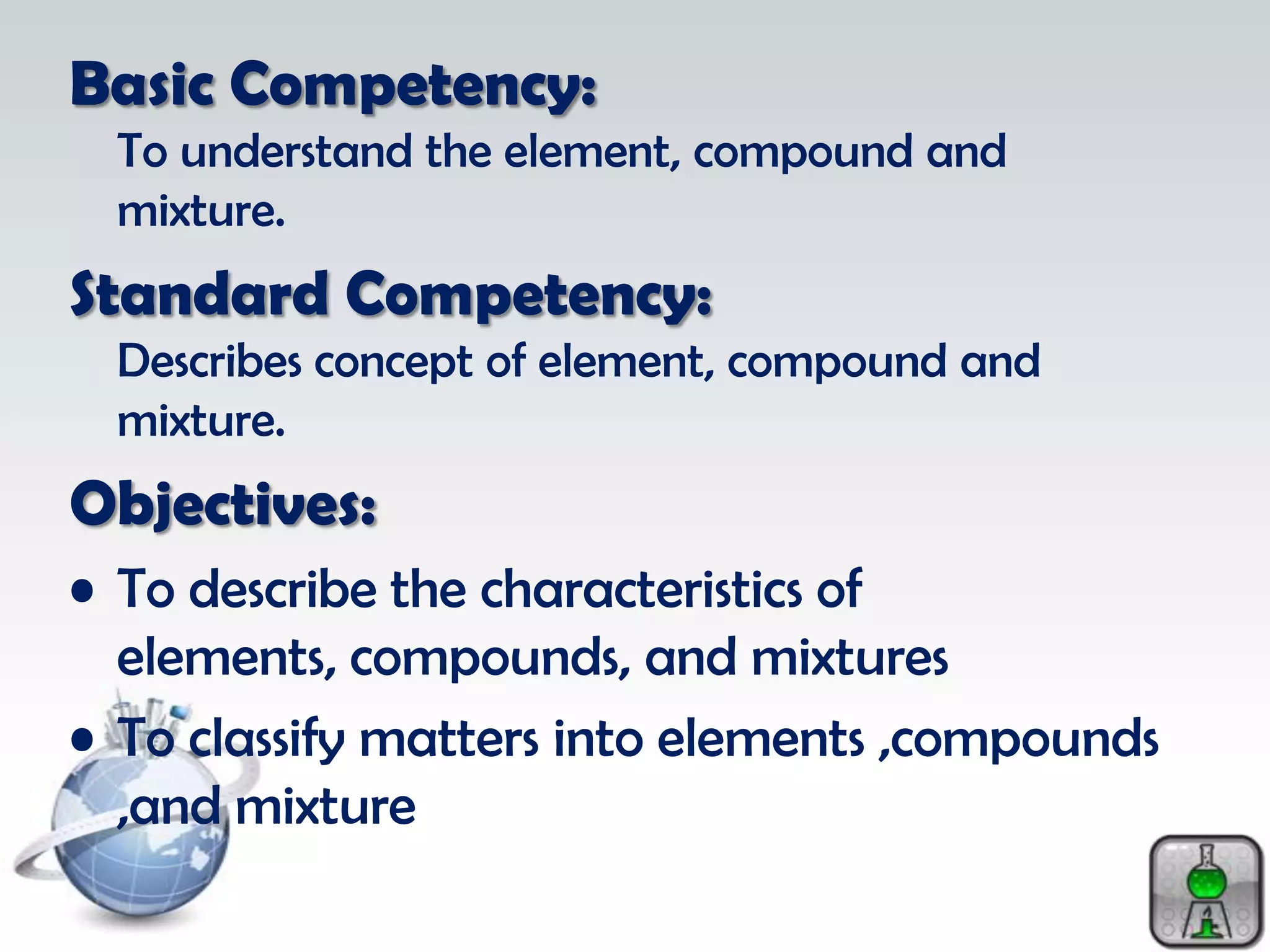 element, Compund and Mixture | PPTX | Chemistry | Science