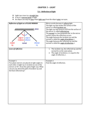 SPM Form 4 Physics - Light | DOCX