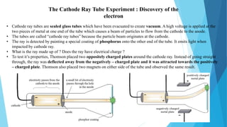 Cathode Ray Tube Experiment - J.J. Thomson | PPTX