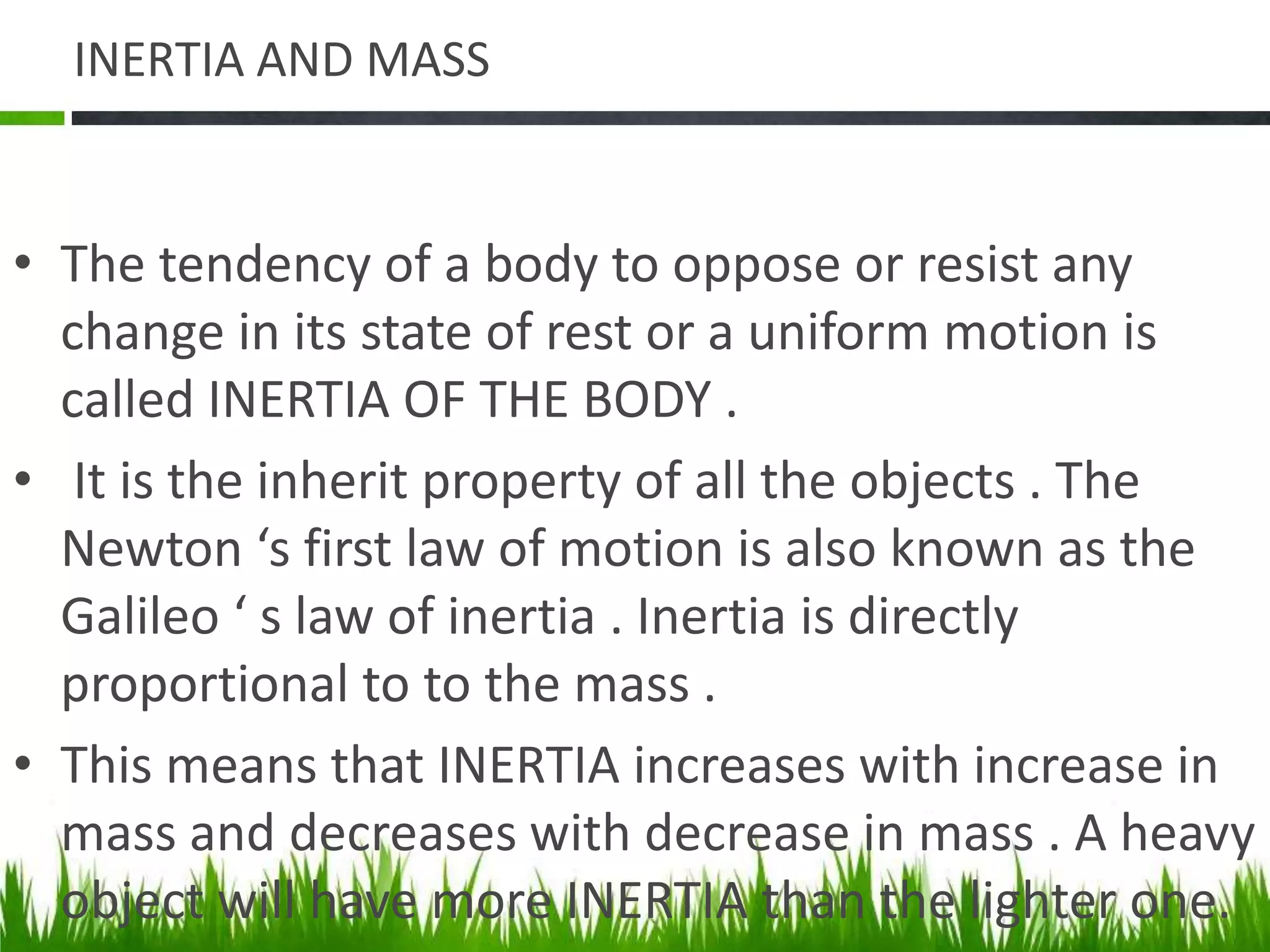 PhysicS FORCE AND LAWS OF MOTION PPT FOR SCHOOL PROJECT | PPTX