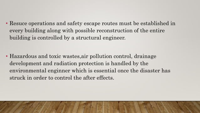 ROLE OF ENGINEERS IN DISASTER MANAGEMENT | PPTX | Civil Engineering ...