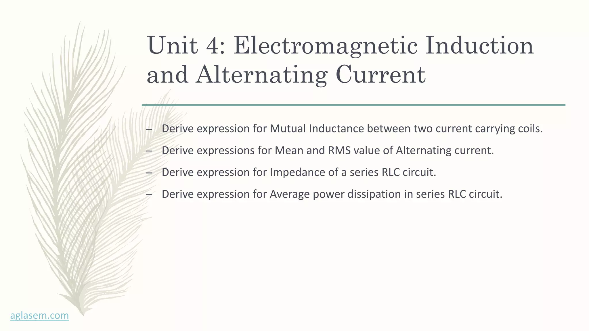 Physics Important Derivation for Class 12 - Important Physics ...